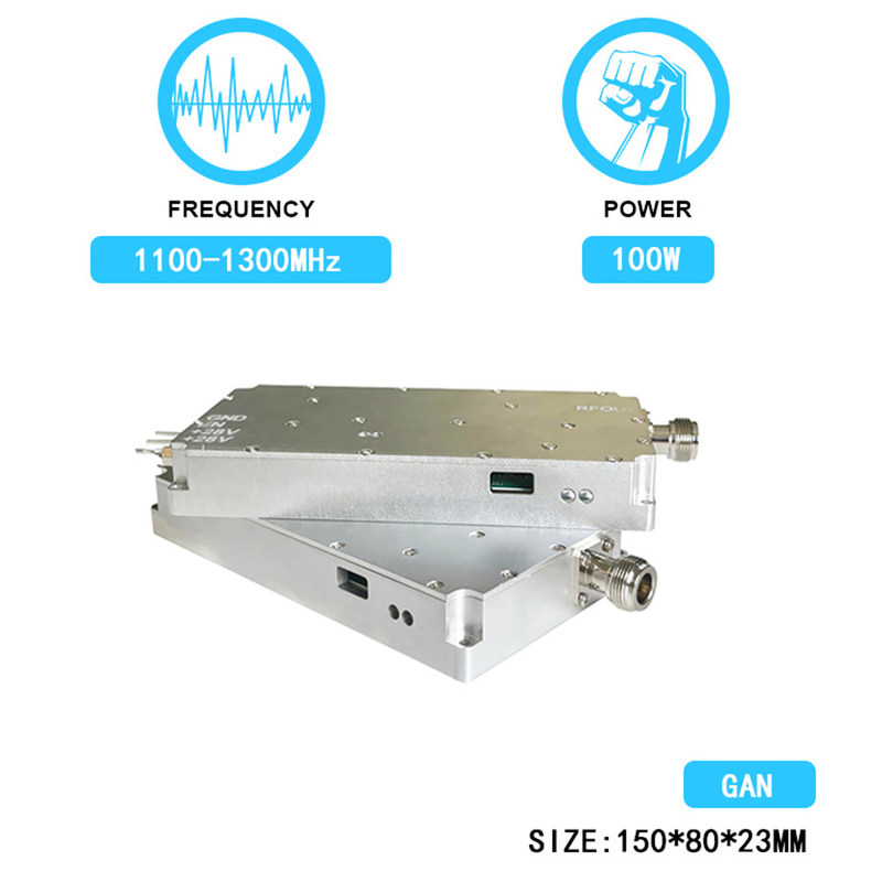 100W 1100-1300MHz PA Power Amplifier Signal Blocking Device Anti Drone ...