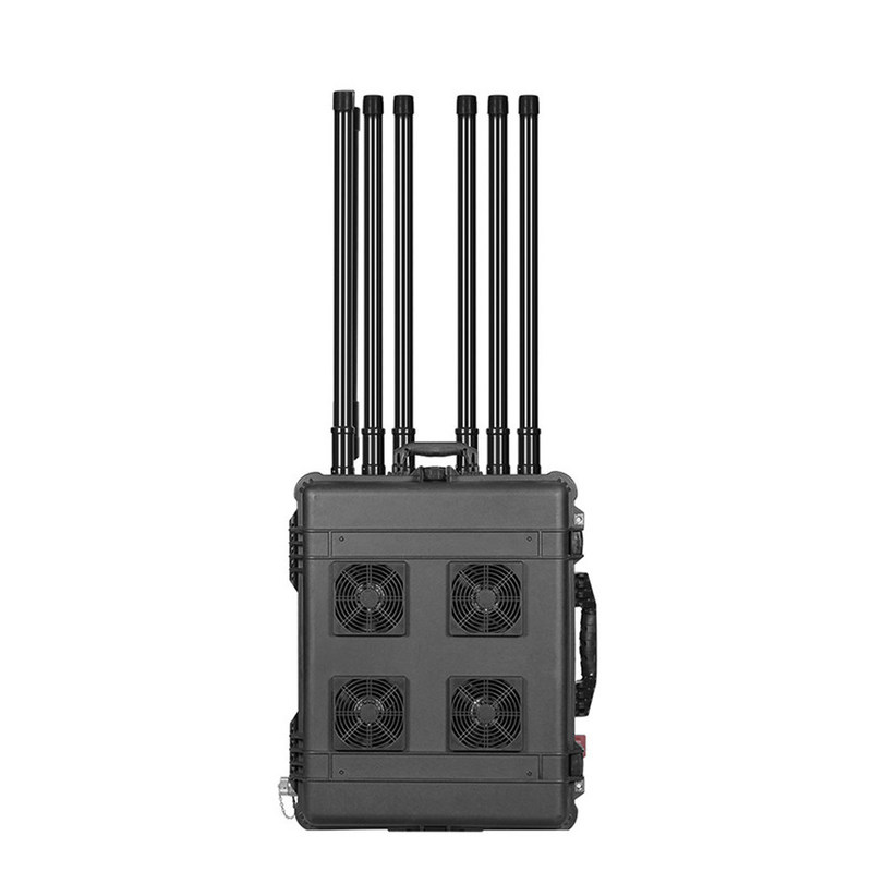 High Power Draw Bar Box 8 Channels Drone Signal Jammer With 800W High ...