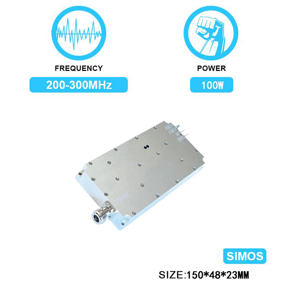 100W 200-300MHz PA Power Amplifier Signal Blocking Device Anti Drone ...
